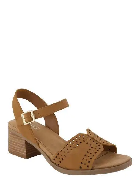 Toms Eloise Heeled Open Toe Sandal - Medium Brown
