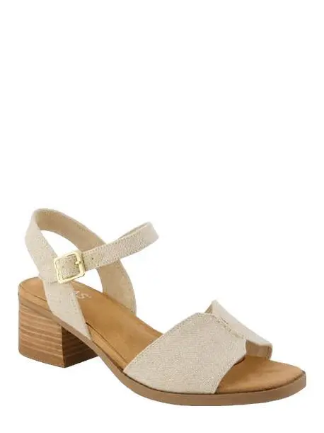 Toms Eloise Heeled Open Toe Sandal - Natural