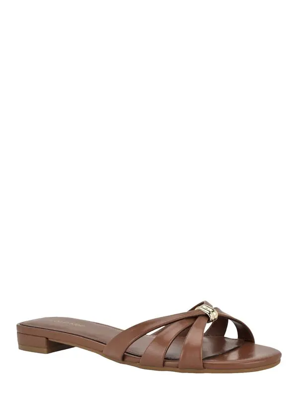 Calvin Klein Petula Slide Sandal - Medium Brown