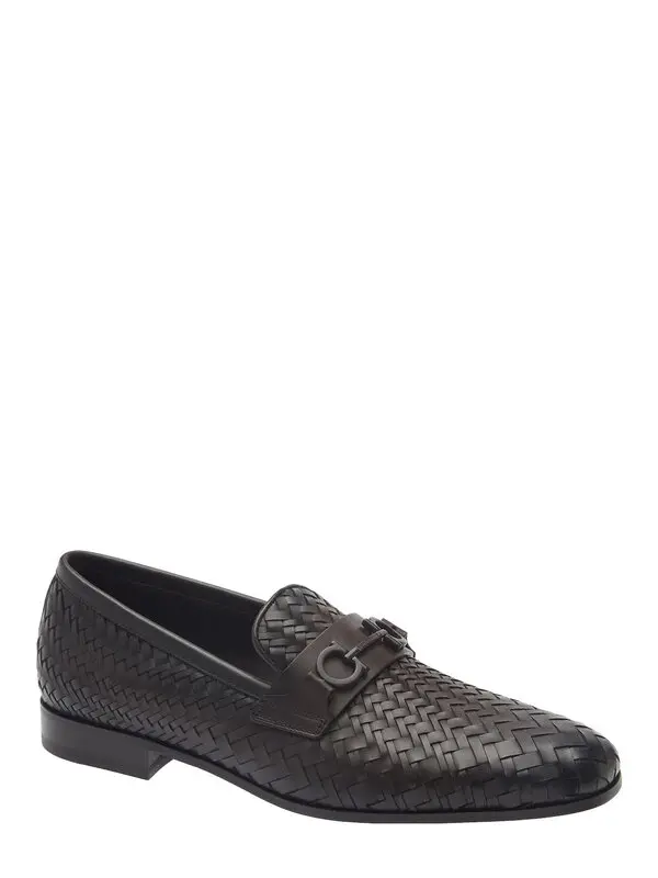 FERRAGAMO Balty Intrecciato Loafer - Testa Di Moro