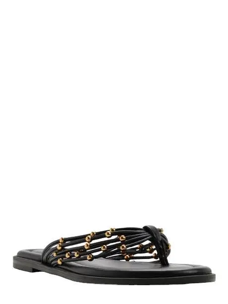Aldo Studded Flip Flops - Black