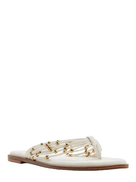 Aldo Studded Flip Flops - White