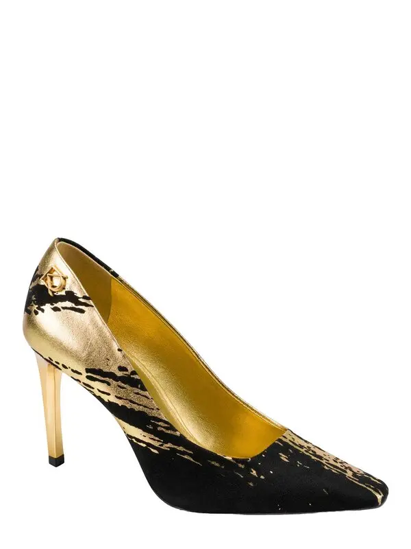 Donna Karan New York Savita Snip-toe Pumps - Black/gold