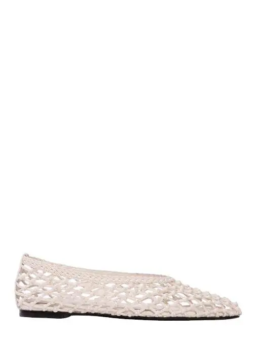 BLACK SUEDE STUDIO Sonia Flat - Coconut Leather