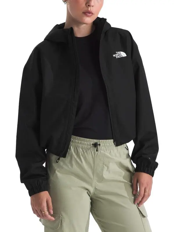 The North Face Quest Mono Waterproof Hooded Crop Jacket - Tnf Black