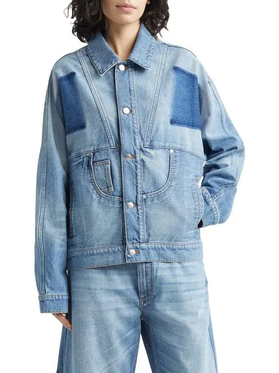 Stella McCartney Deconstructed Denim Jacket - Mid Blue