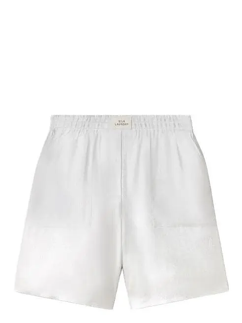 Silk Laundry Boxer Short - Silver Foil