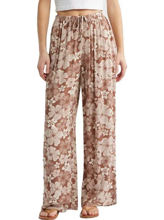 Rip Curl Aloha State Tie Waist Beach Pants - Brown
