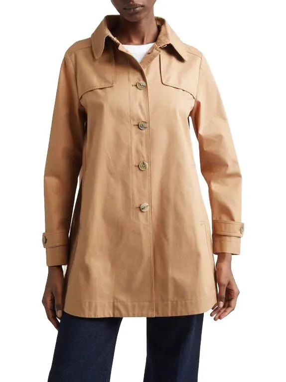 Herno A-line Cotton Gabardine Trench Coat - 2720 Taupe