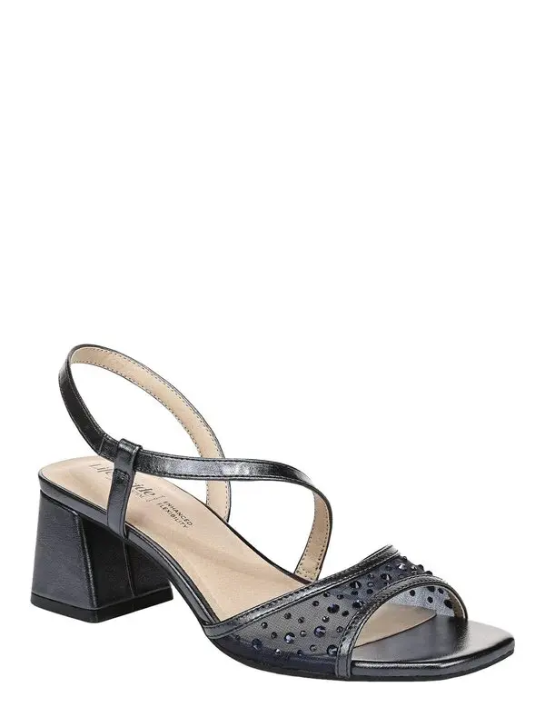 LIFESTRIDE Slingback Block Heel Sandals - Lux Navy