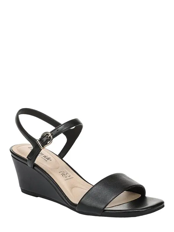 LIFESTRIDE Slingback Wedge Sandal - Black