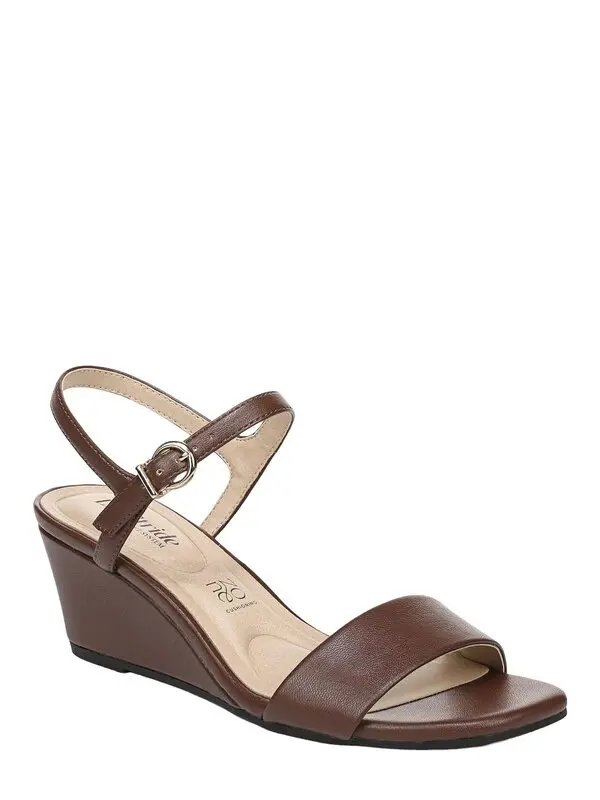 LIFESTRIDE Slingback Wedge Sandal - Cocoa Brown