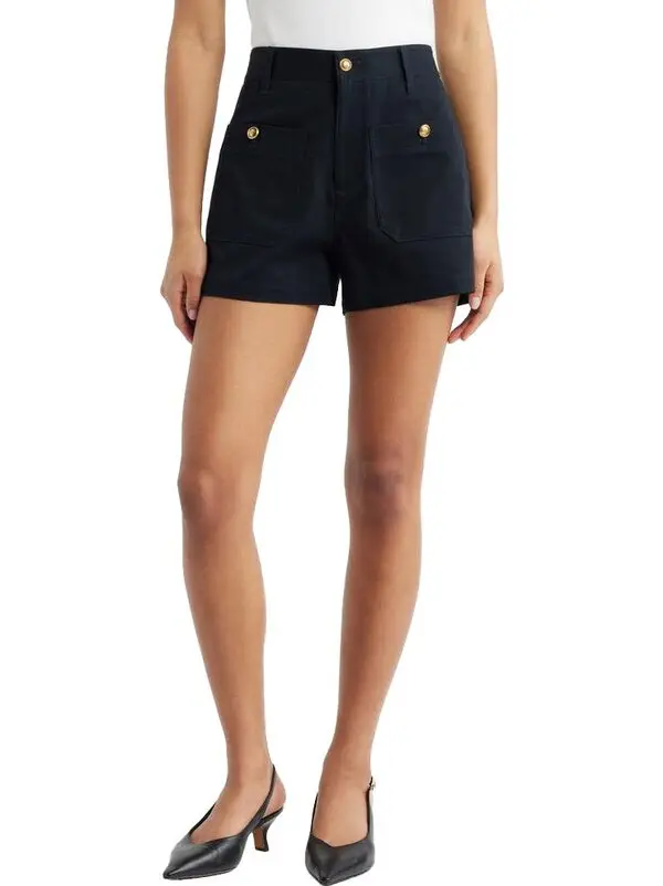 FRAME The Cruise High Waist Shorts - Dark Navy