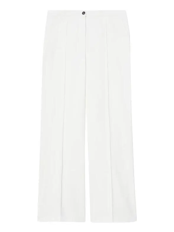 Marina Rinaldi Piroghe Seamed Wide-leg Pants - White