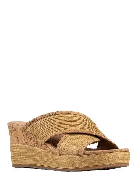 DONALD PLINER Gorgina Platform Wedge Sandal - Natural
