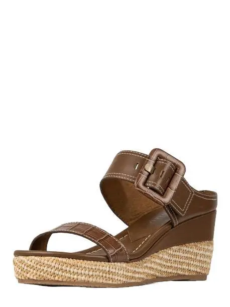 DONALD PLINER Gizelle Platform Wedge Sandal - Saddle