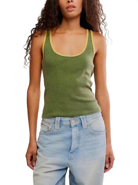 Free People Moxie Tank Top - Drenched Jungle Comb