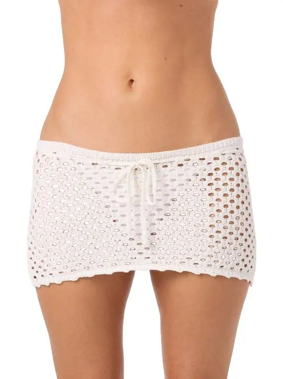 O'Neill Open Stitch Cover-up Mini Skirt - Vanilla