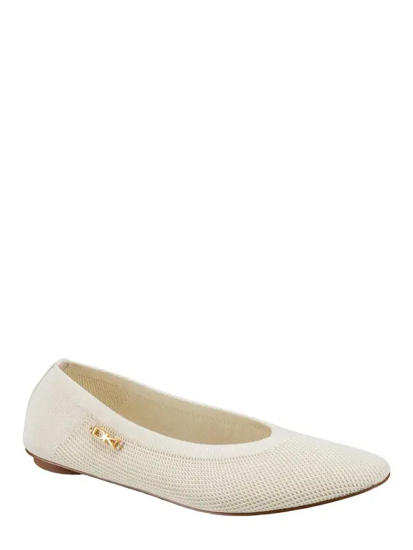 Dkny Avery Knit Ballet Flat - Ivory