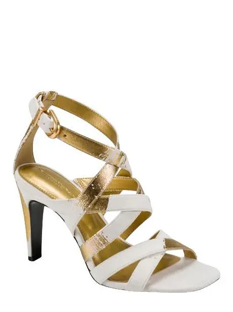 Donna Karan New York Briarrose Ankle Strap Sandal - Ivory/gold