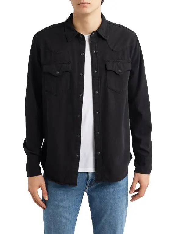 Tecovas Snap Front Denim Button-up Shirt - Black
