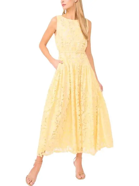 Ted Baker London Cutwork Lace Maxi Dress - Creamed Corn