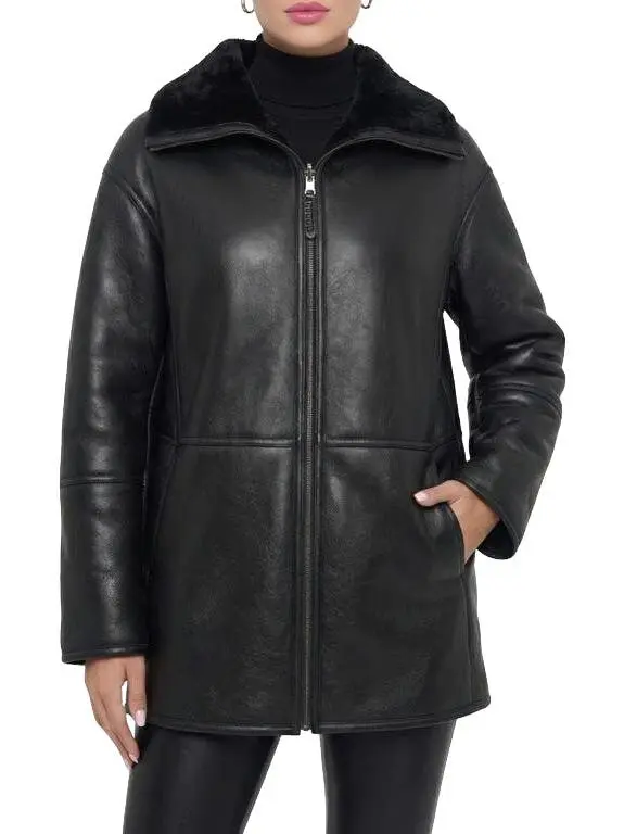 Gorski Reversible Genuine Shearling Jacket - Black