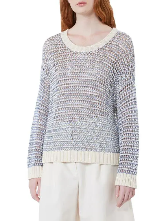 Max Mara Open Stitch Crewneck Sweater - Light Blue