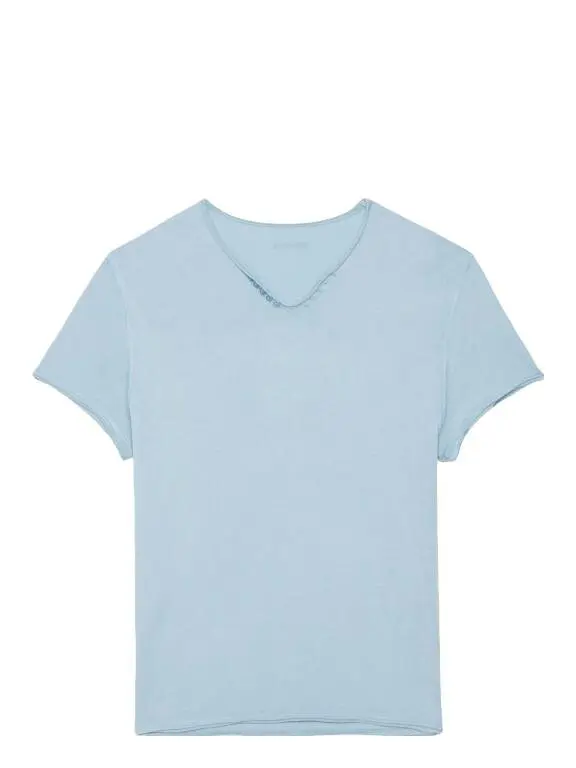 Zadig&Voltaire Henley Monastir T-shirt - Cloud