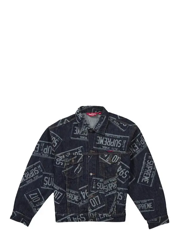 Supreme Denim Trucker Jacket - License Plate