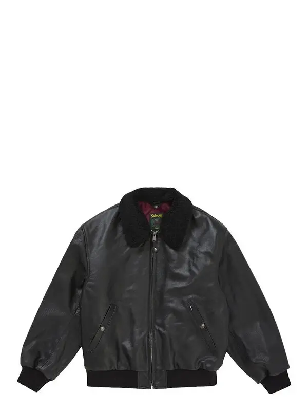 Supreme Schott Shearling Bomber Jacket - Black