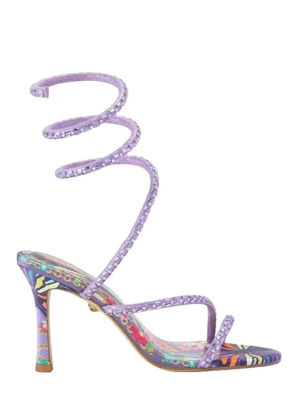 Kurt Geiger Spiral Butterfly-print Heeled Sandals - Purple