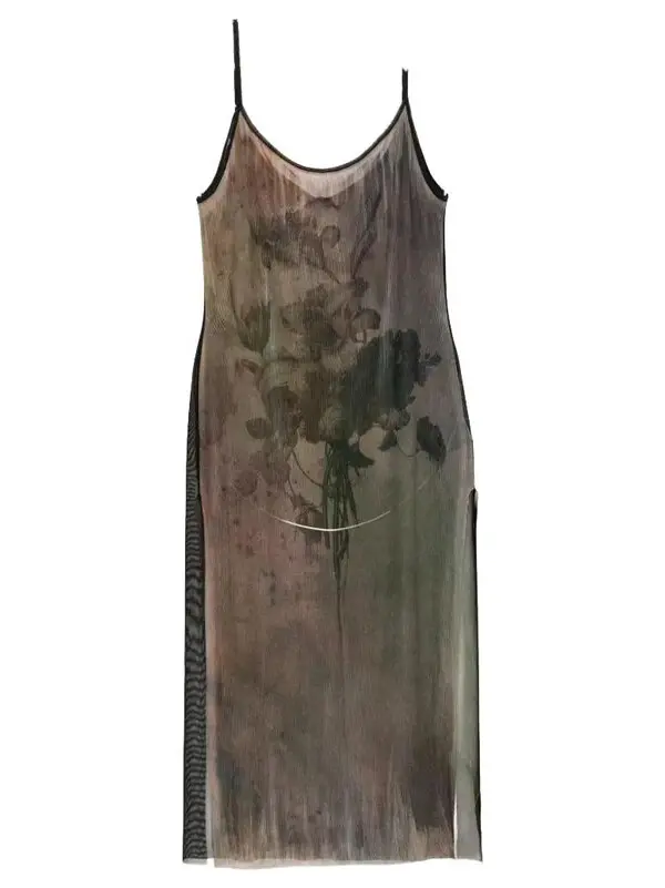 IA LONDON Floral-print Sleeveless Dress - Brown