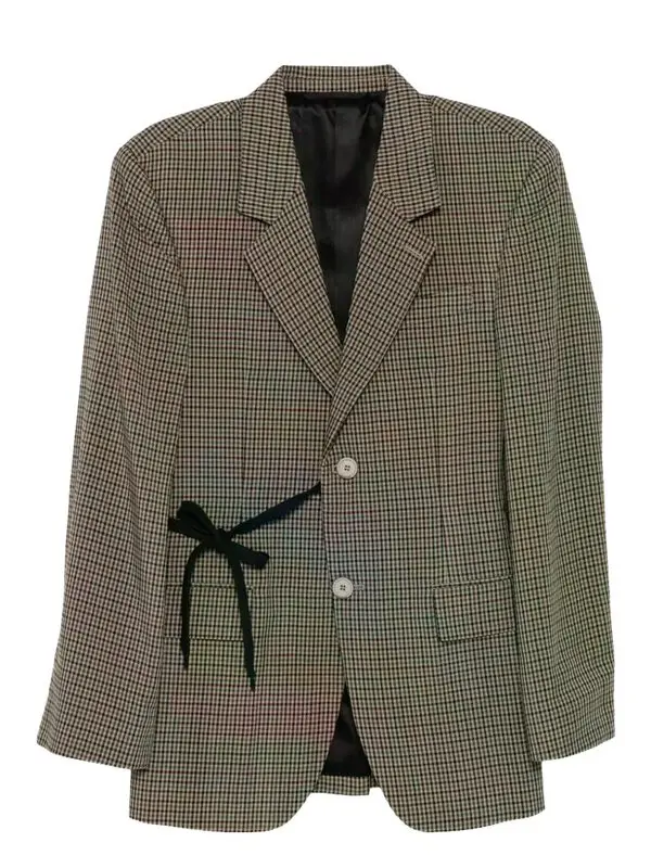 Balenciaga Check Wrap Blazer - Neutrals