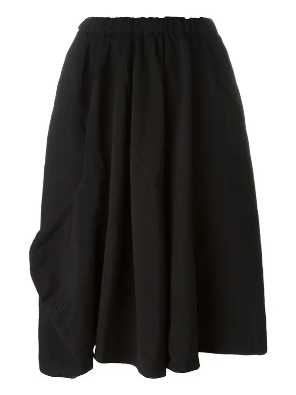 Comme Des Garçons Asymmetric Ruffled Skirt - Black