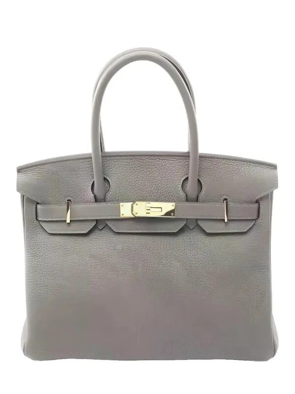 Hermès 2022 30 Birkin Leather Tote - Grey