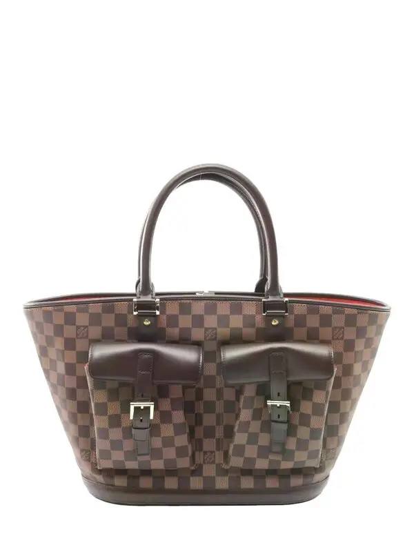 LOUIS VUITTON 2004 Damier Leather Handbag - Brown