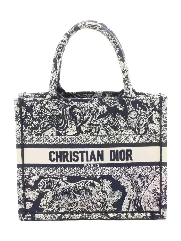 Dior 2010s Small Book Tote Bag - Blue