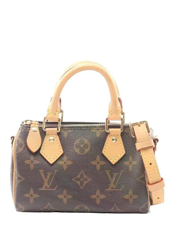 LOUIS VUITTON 2023 Nano Speedy Monogram Tote - Brown