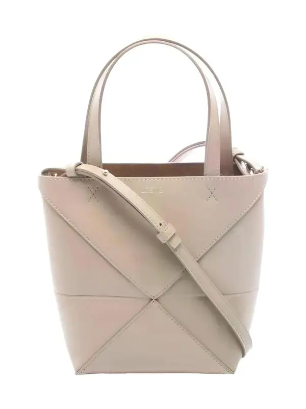 Loewe 1910s Mini Puzzle Fold Bucket Bag - Neutrals