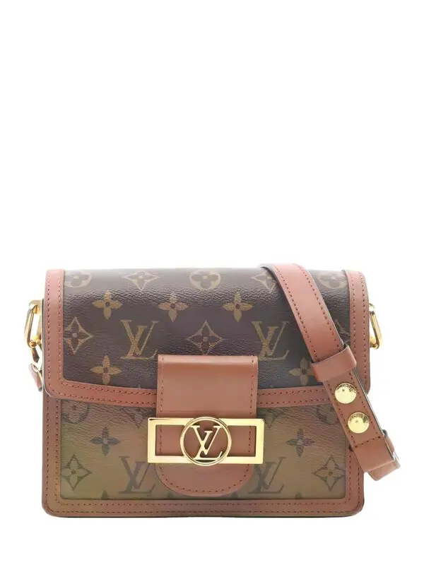 LOUIS VUITTON 2021 Mini Dauphine Monogram Shoulder Bag - Brown