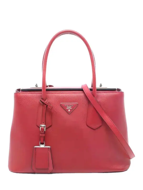 Prada 2010s Saffiano Leather Tote Bag - Red