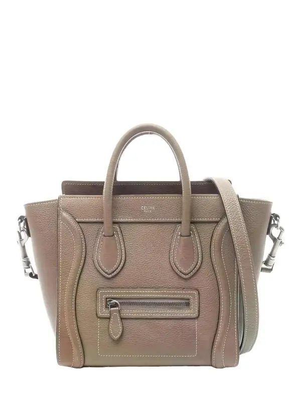 Celine 2000s Nano Leather Tote - Brown