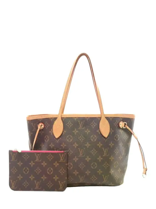 LOUIS VUITTON 2010s Neverfull Pm Tote Bag - Brown