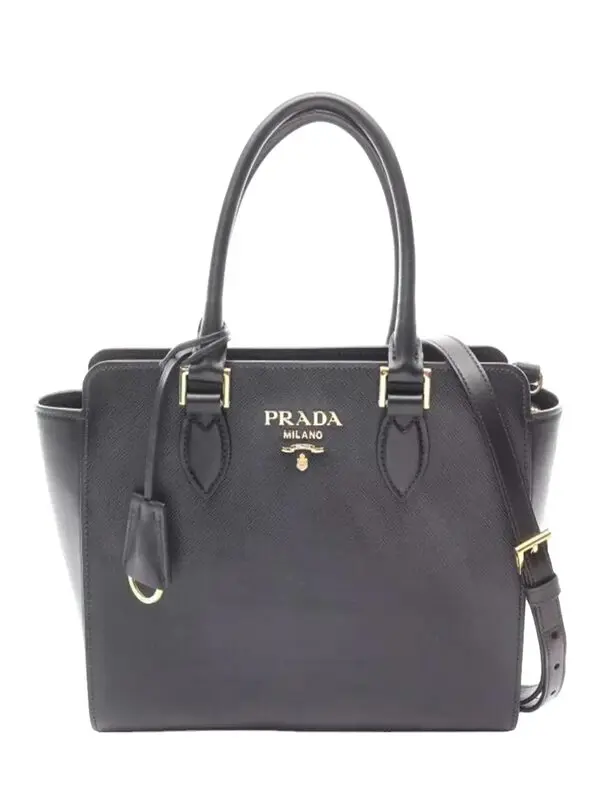 Prada 2010s Saffiano Leather Tote Bag - Black