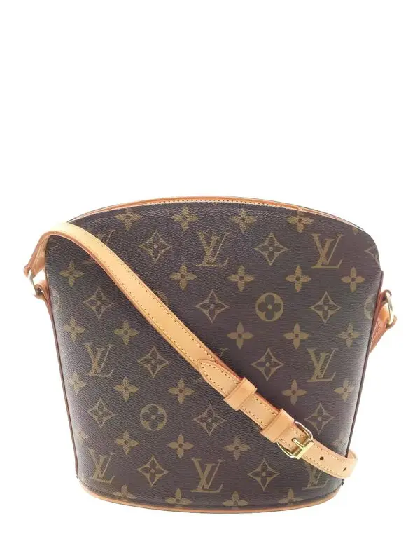 LOUIS VUITTON 1999 Drouot Monogram Shoulder Bag - Brown