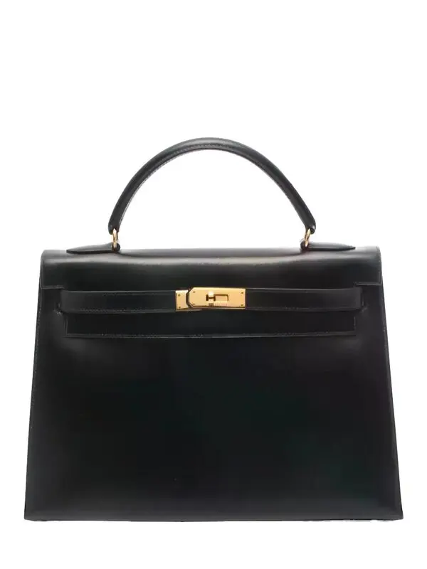 Hermès 1992 32 Kelly Handbag With Gold Hardware - Black