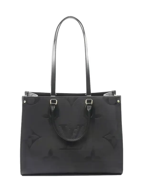 LOUIS VUITTON 2021 On The Go Mm Leather Tote - Black
