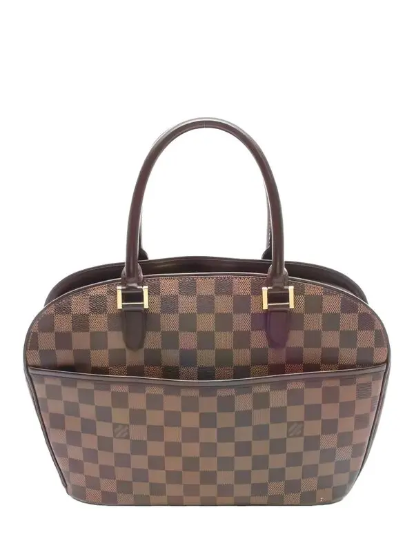 LOUIS VUITTON 2002 Saria Damier Horizontal Tote Bag - Brown