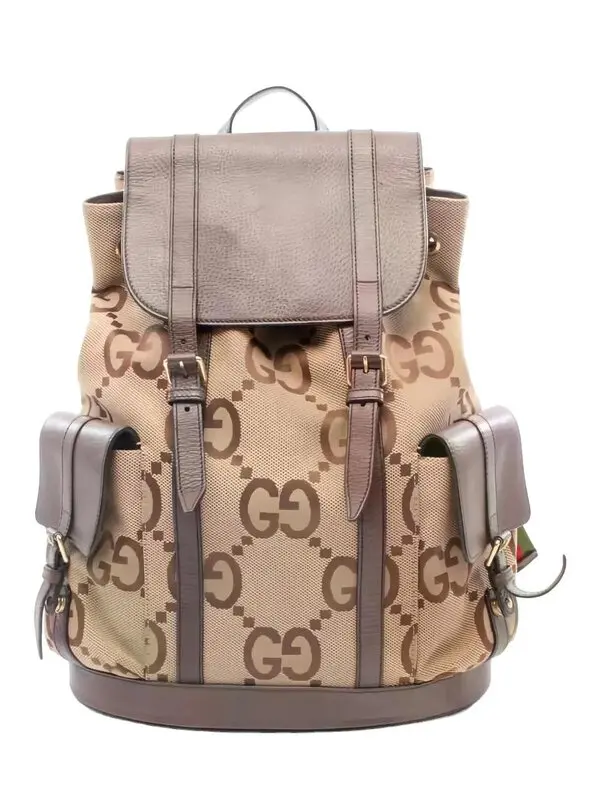 Gucci 2000s Jumbo Gg Canvas Backpack - Neutrals